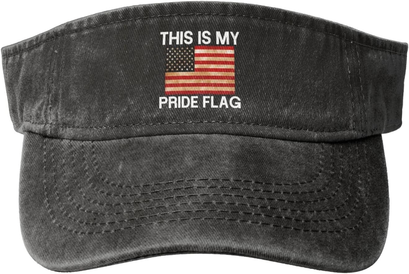 This is My Pride Flag America Flag Sport Sun Visor Hats for Women Empty ...