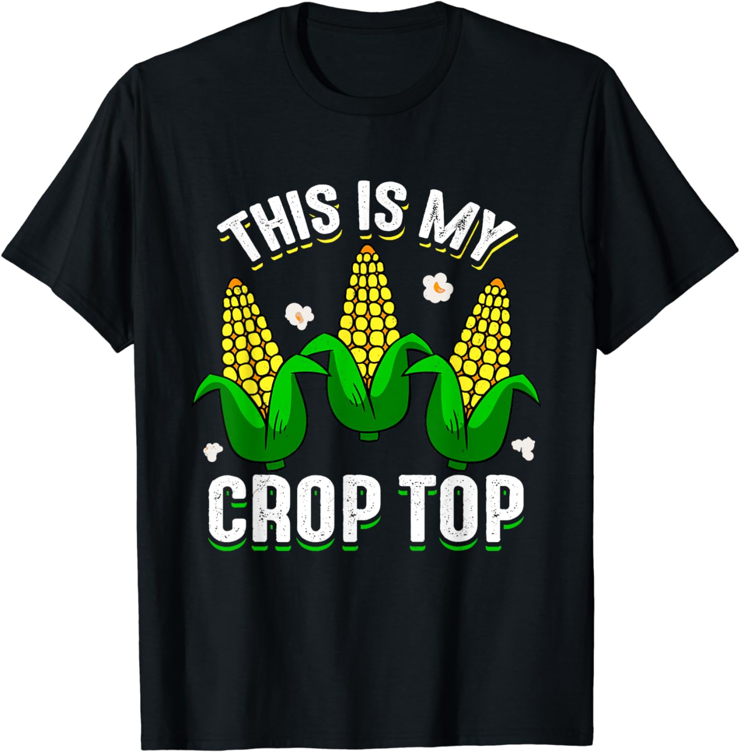 This is My Retro Crop Top Corny Funny Corn Halloween Bday T-Shirt ...