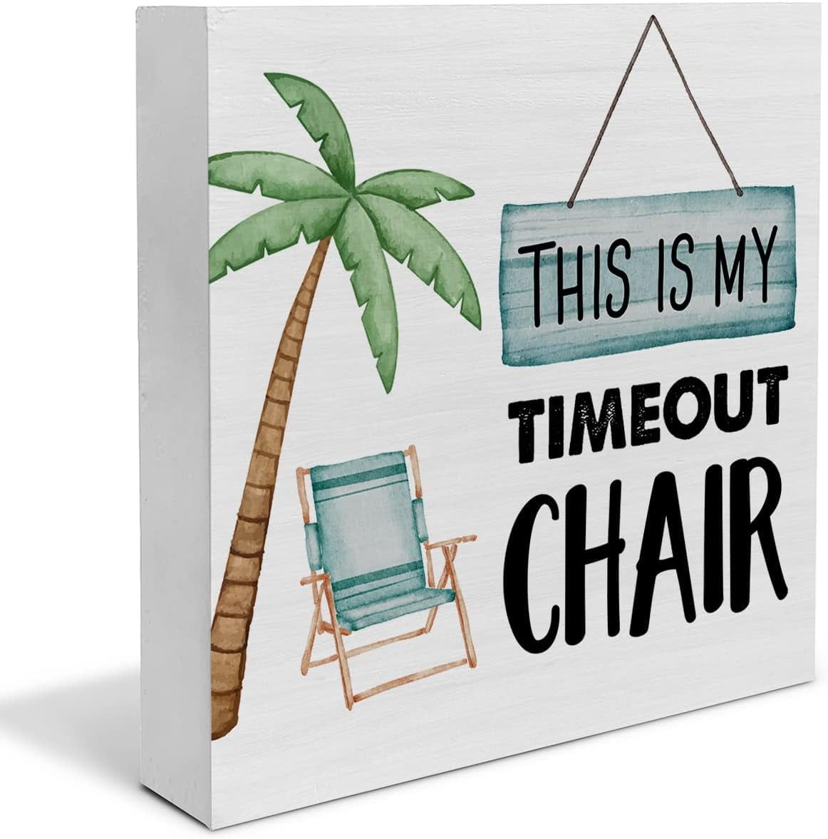 This is My Timeout Chair Wood Box Sign Decor Desk Sign Beach Wooden Box ...