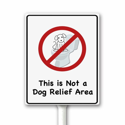 This is Not a Dog Relief Area Sign, Funny No Dog Poop or Pee Yard Sign ...