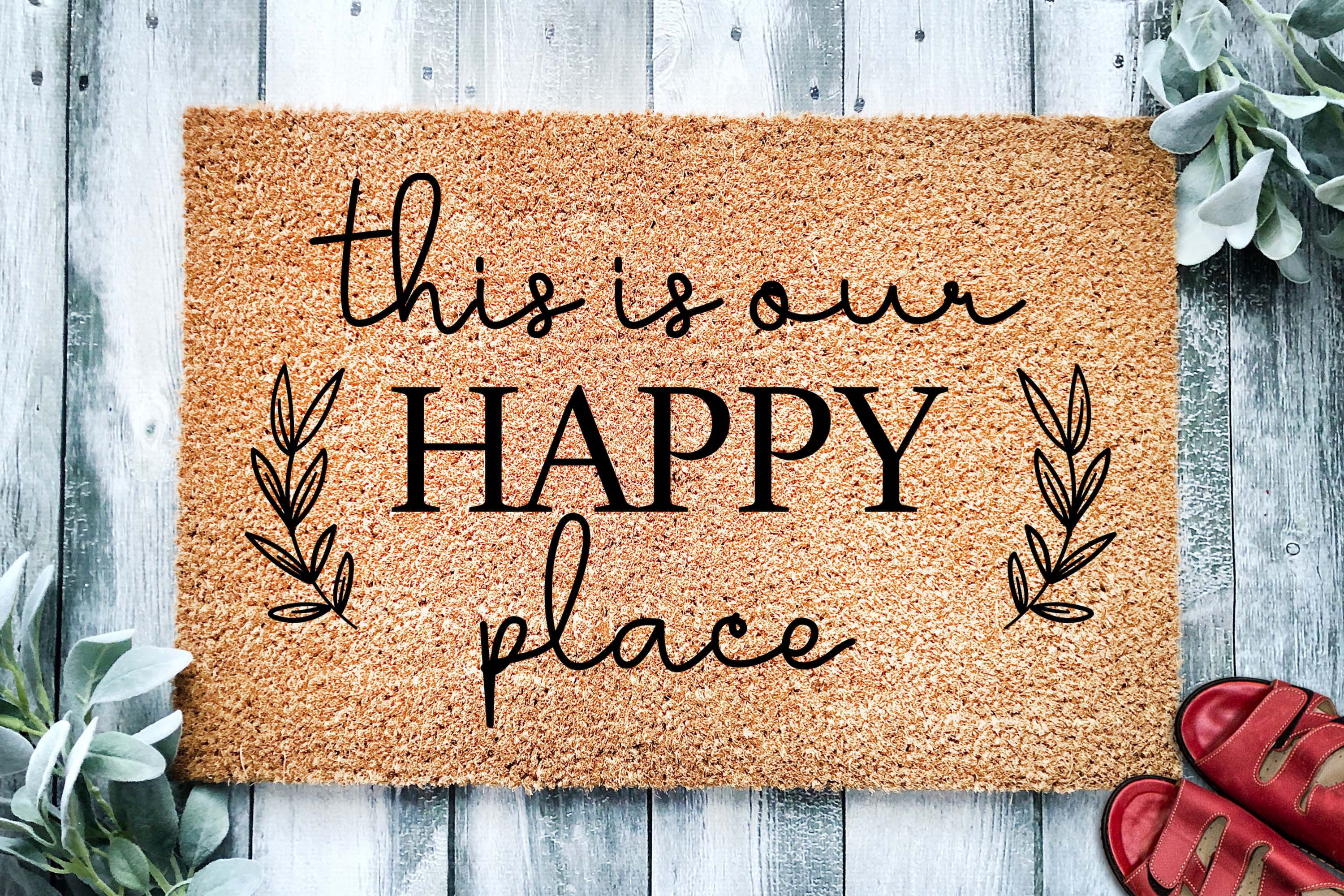 This is Our Happy Place Doormat | Cute Housewarming Gift | Custom ...