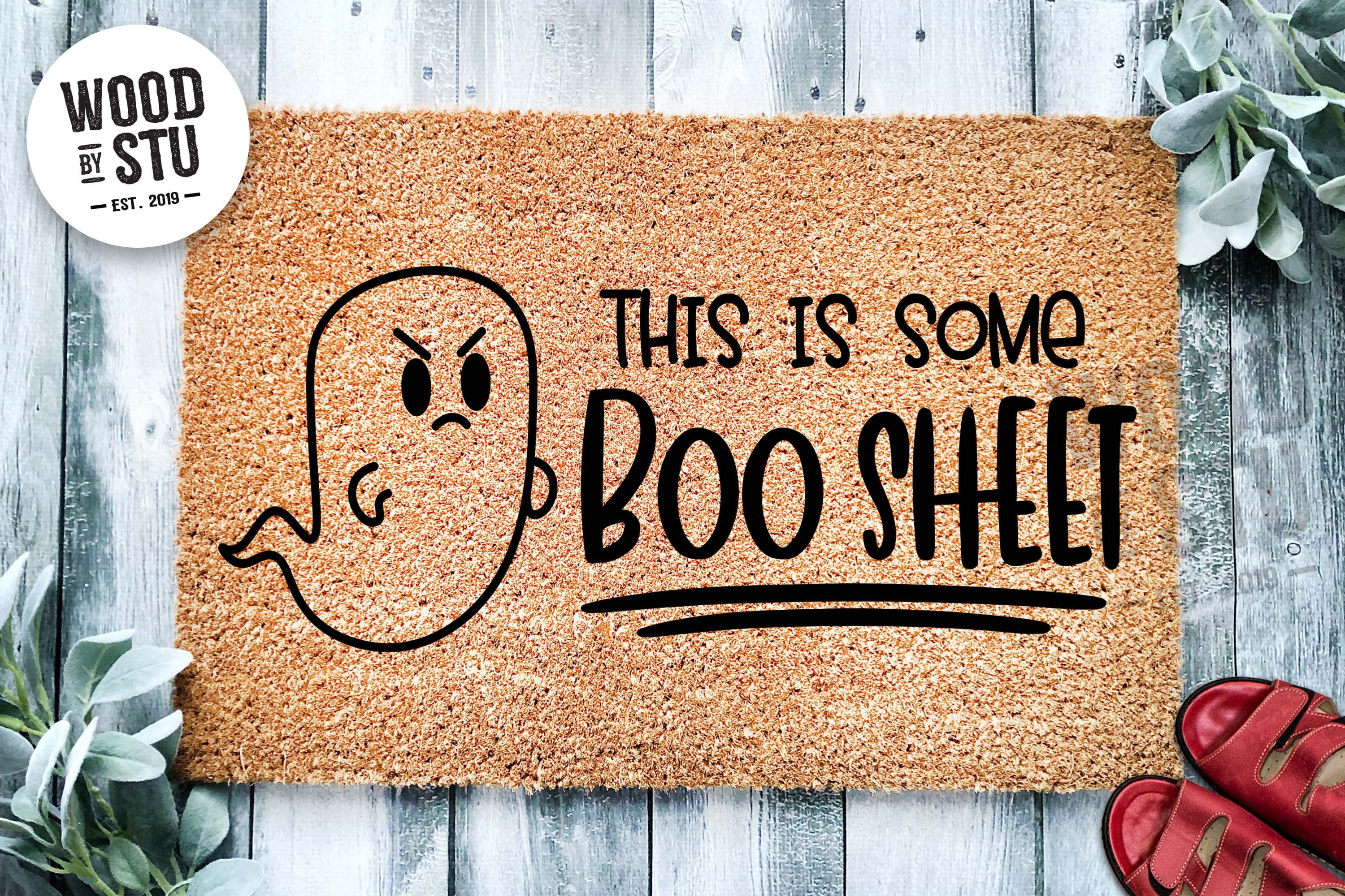 This is Some Boo Sheet Door Mat | Funny Ghost Doormat | Welcome Mat ...