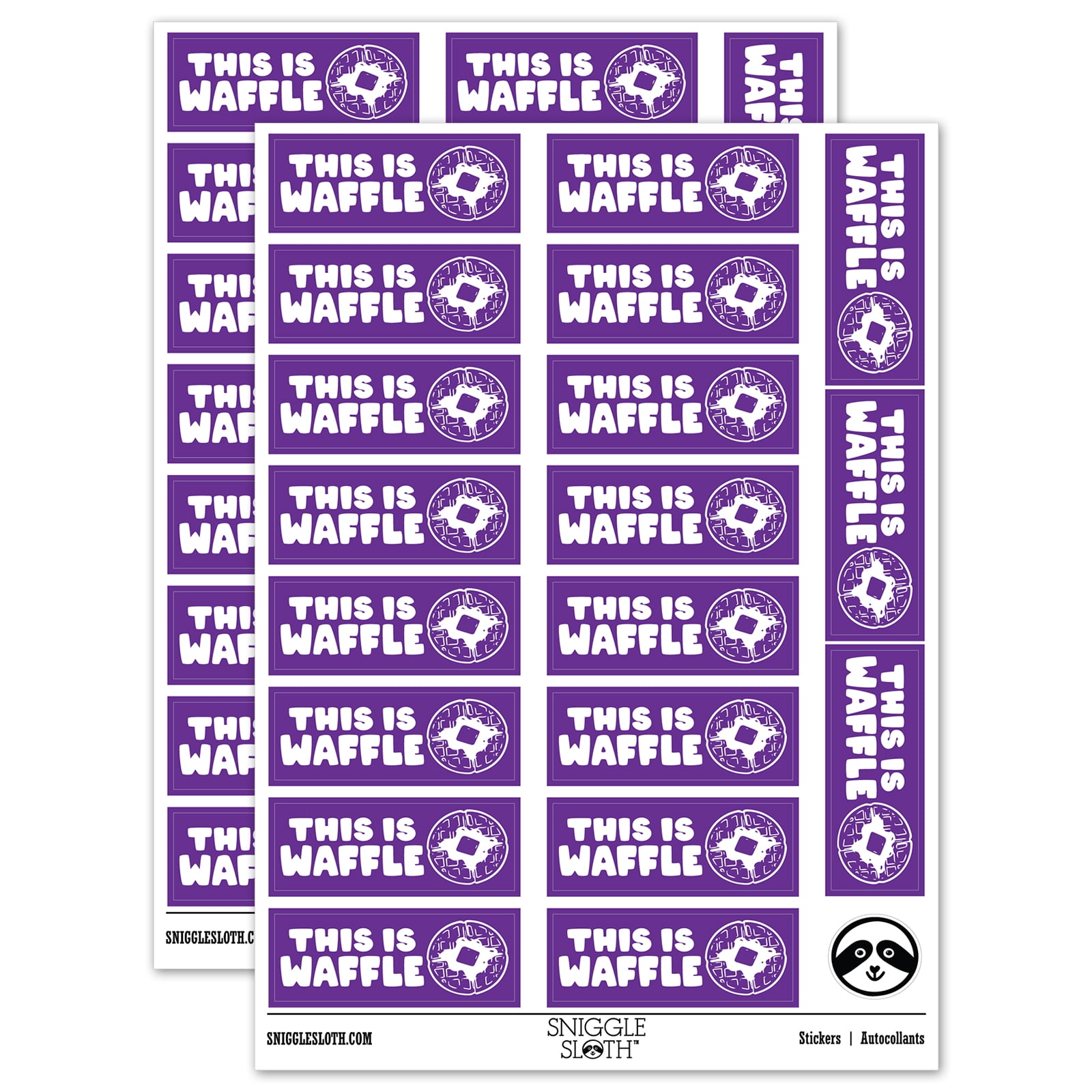 This is Waffle Awful Teacher Student School Sticker Set - Purple ...