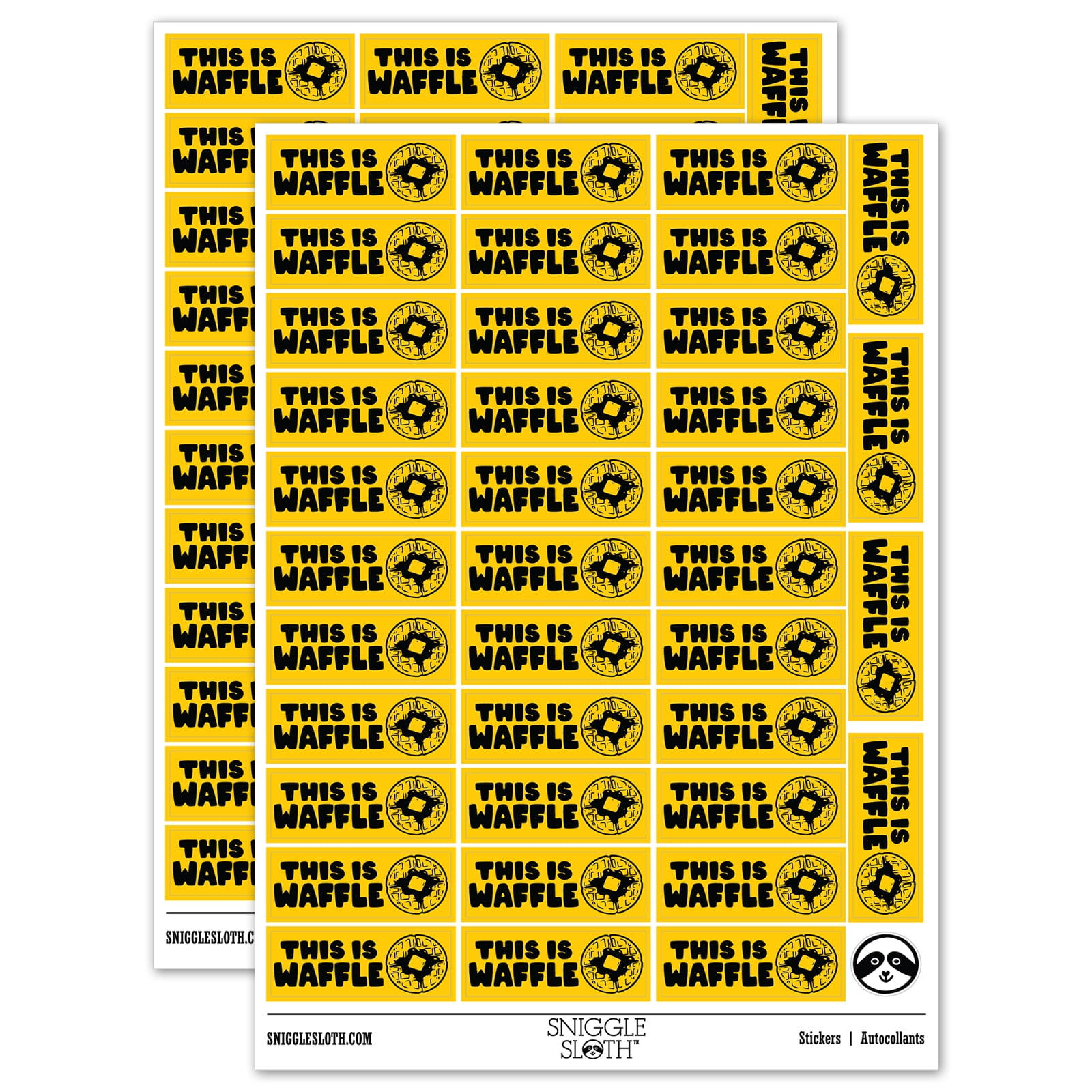 This is Waffle Awful Teacher Student School Sticker Set - Yellow ...
