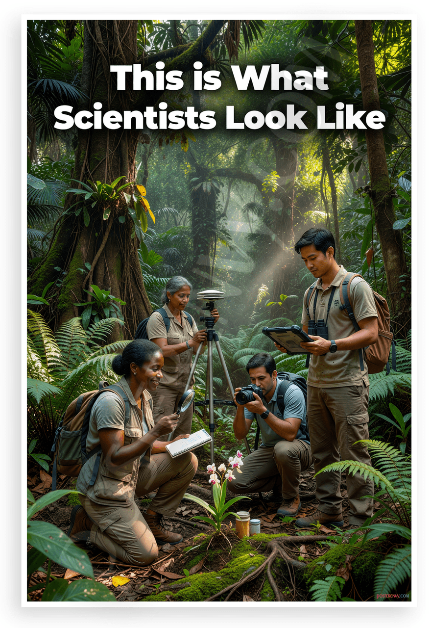 This is What Scientists Look Like Diverse Field Scientists Jungle 12x18 ...