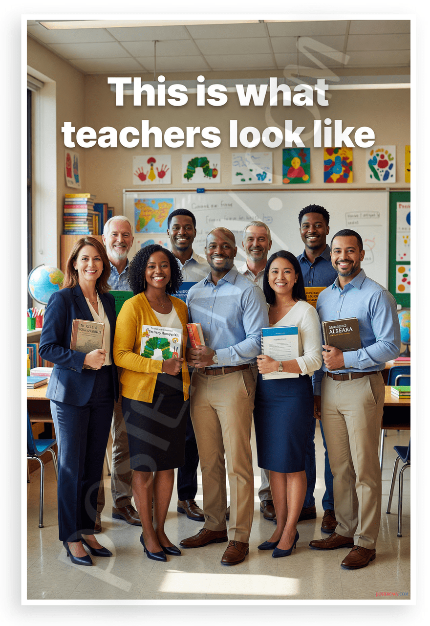 This is What Teachers Look Like Diverse Classroom Group 12x18 US Made ...