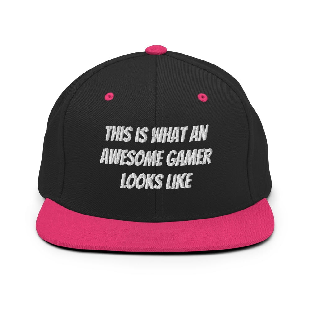 This is What an Awesome Gamer Looks Like- Snapback Hat Embroidery ...