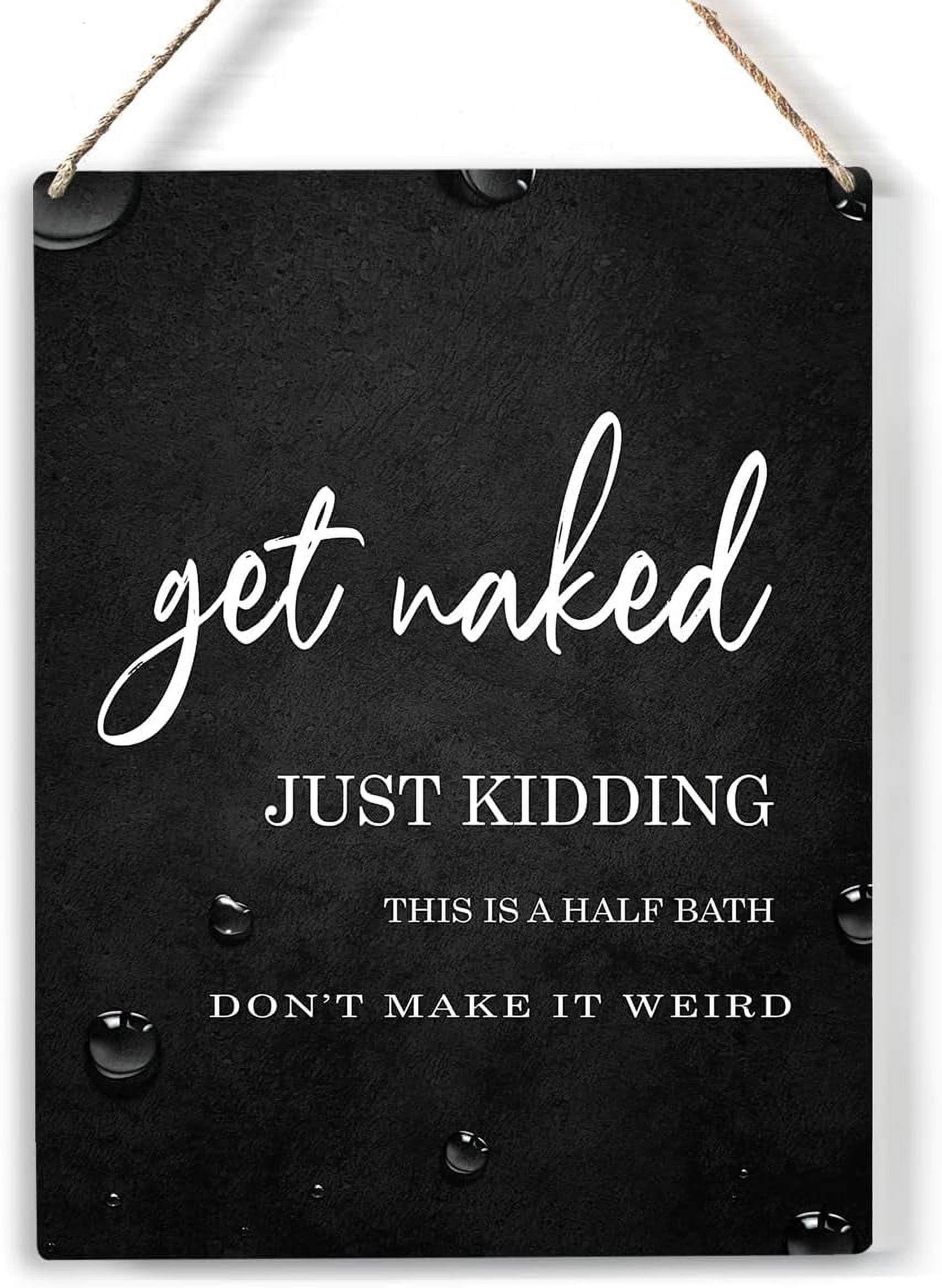 This is a Half Bath Wood Sign Bathroom Wooden Signs Rustic Hanging ...
