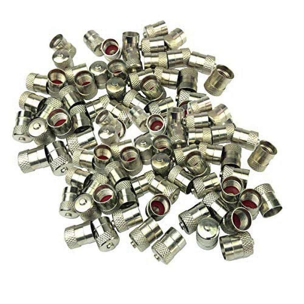 This is a Pack of 50 Metal Dome Type Valve Caps with Inner Seals ...