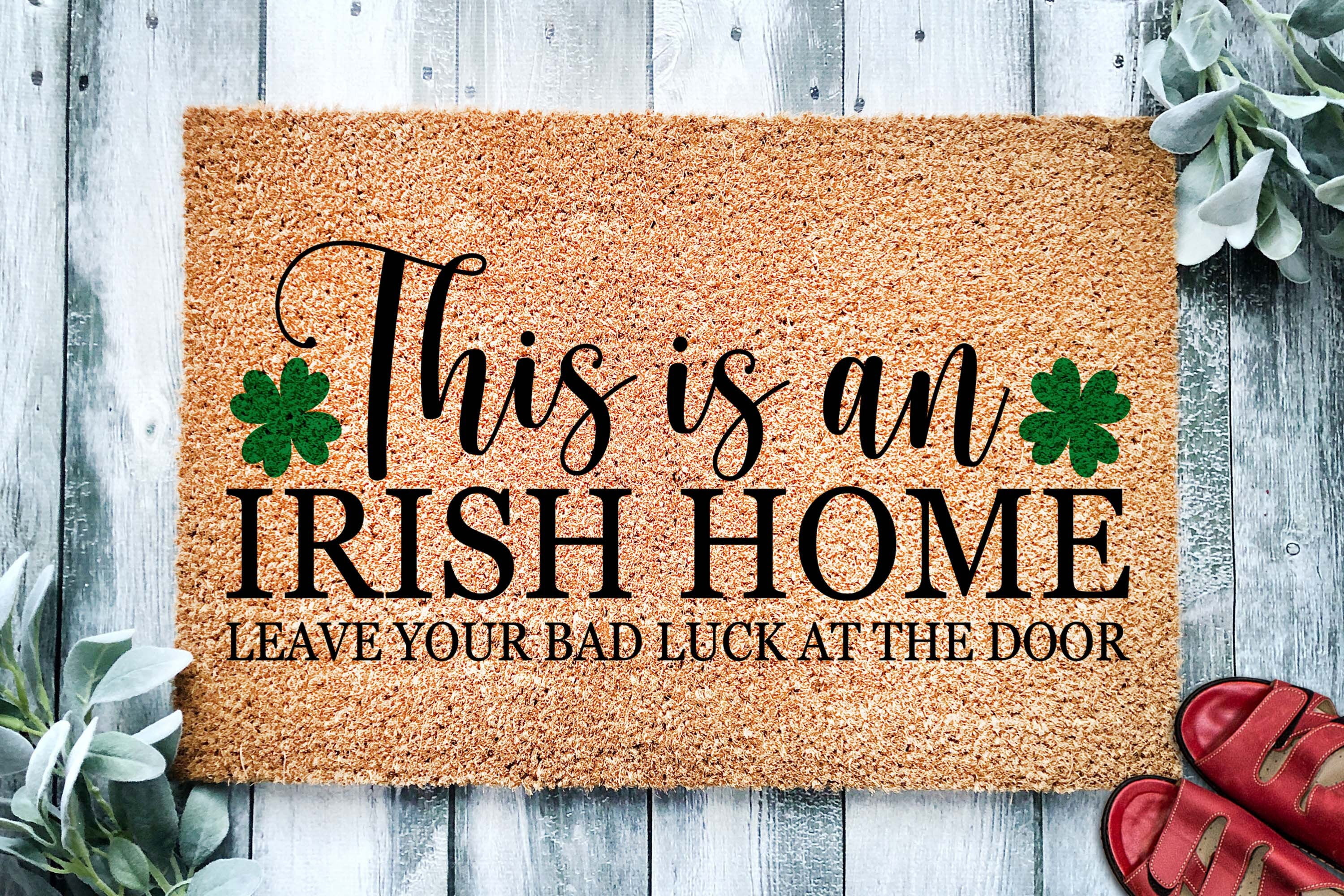 This is an Irish Home Shamrock Doormat | St. Patrick's Day | Custom ...