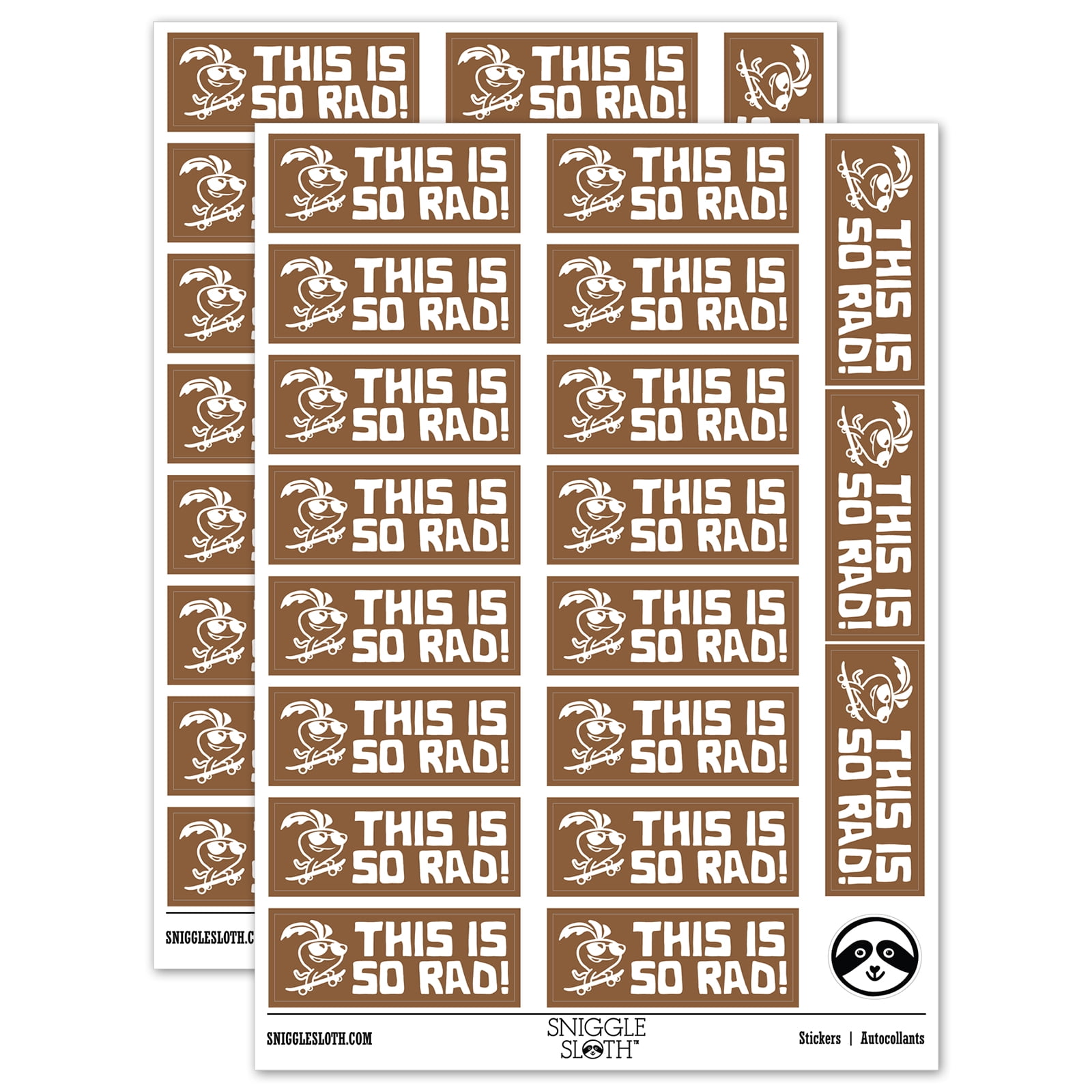 This is so Rad Radish Teacher Student School Sticker Set - Brown ...