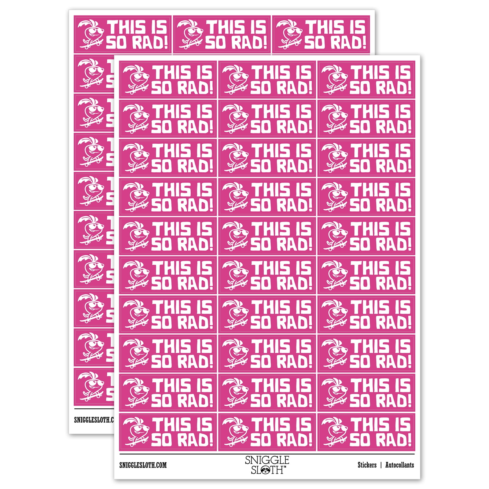 This is so Rad Radish Teacher Student School Sticker Set - Hot Pink ...
