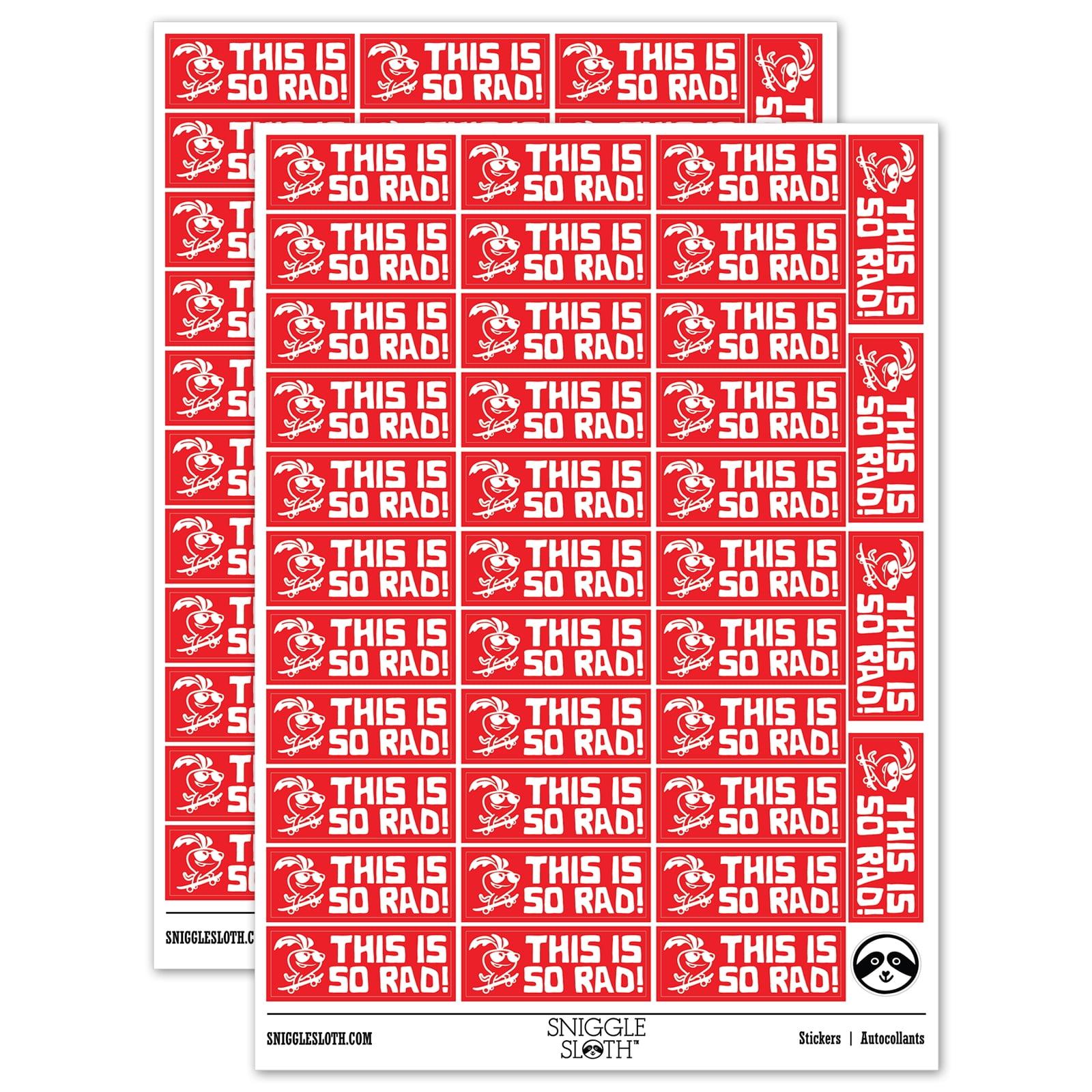 This is so Rad Radish Teacher Student School Sticker Set - Red - Matte ...