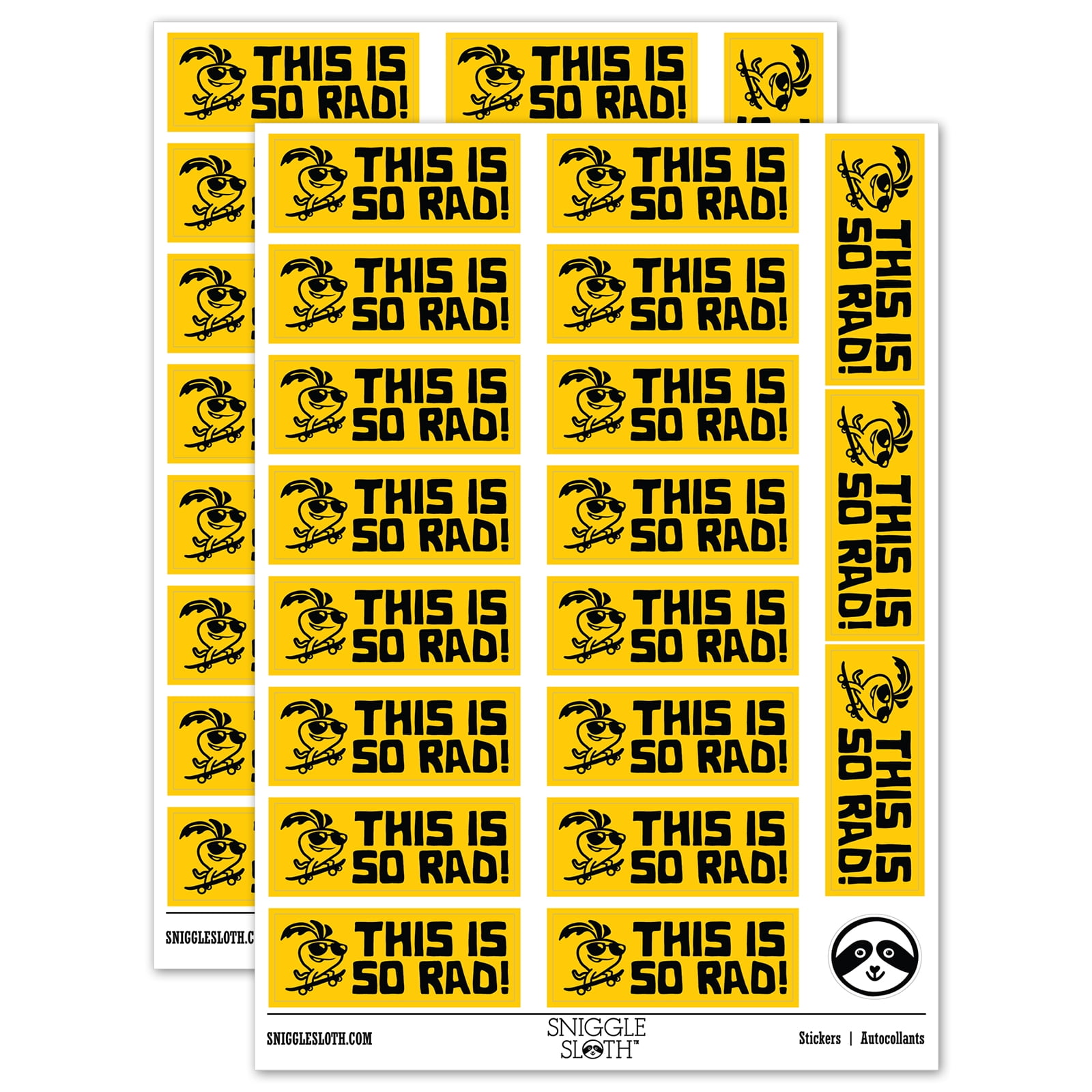 This is so Rad Radish Teacher Student School Sticker Set - Yellow ...