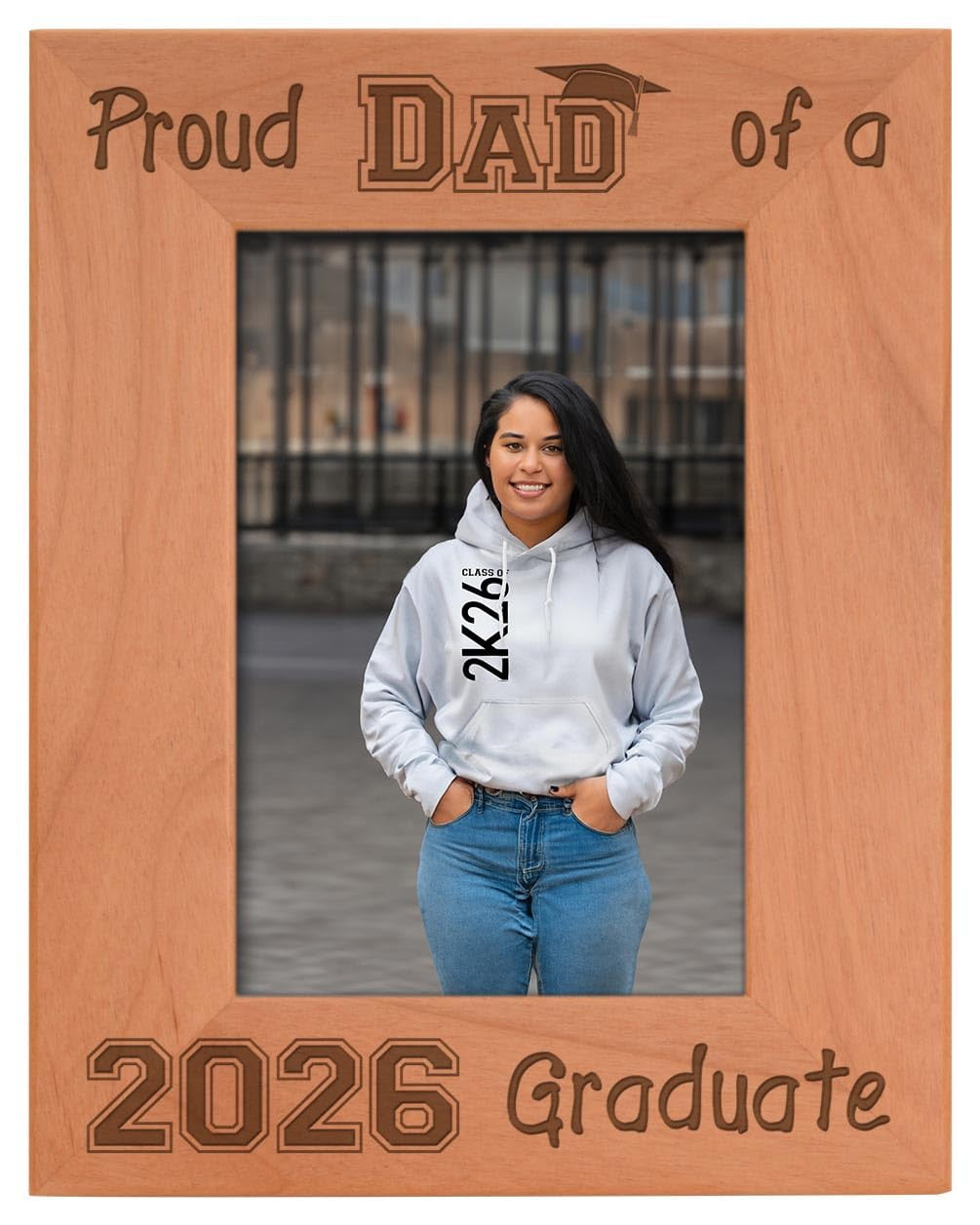 ThisWear 2026 Graduation Gifts For Proud Dad of a 2026 Graduate Wood ...