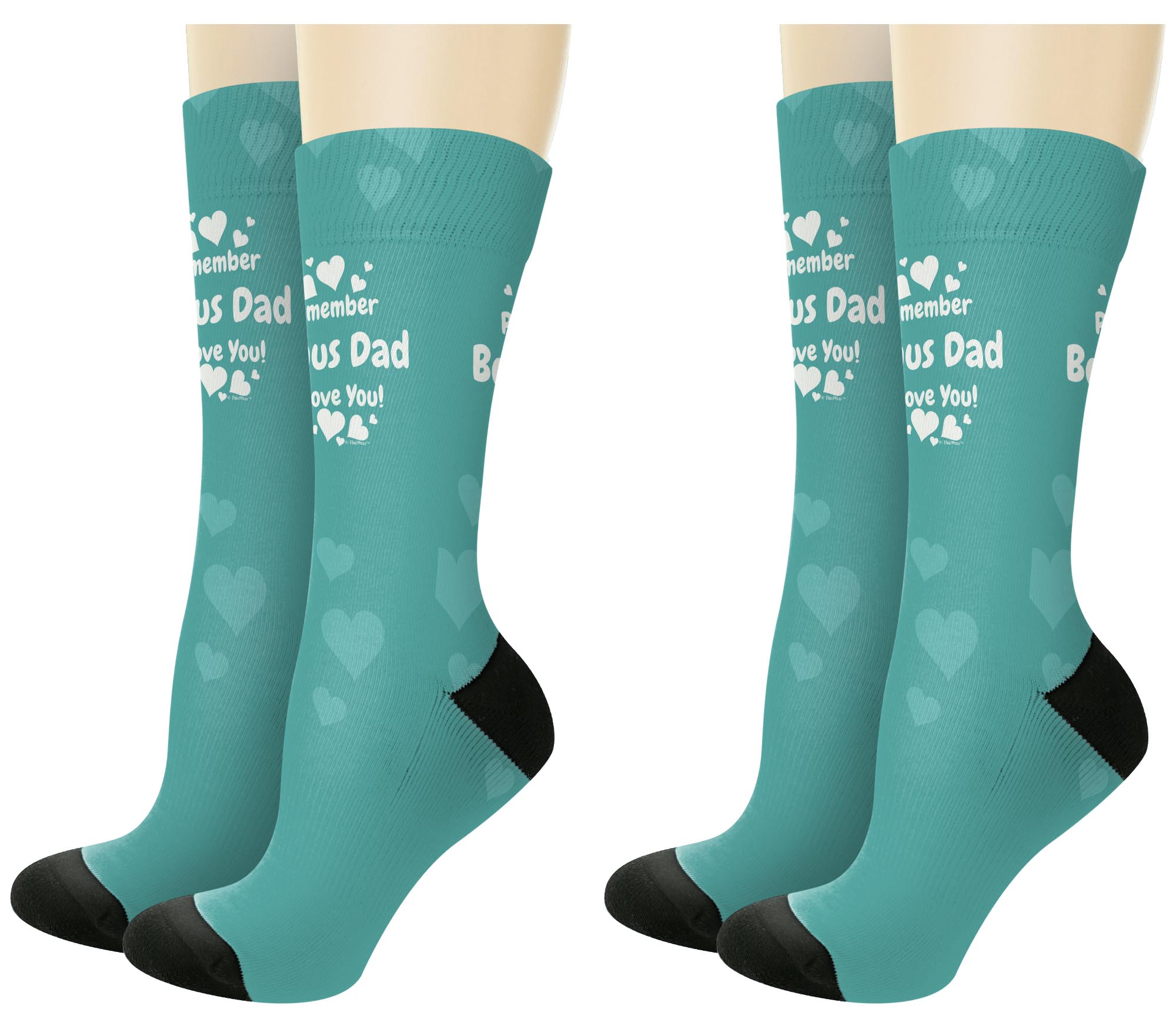ThisWear Adopted Dad Gift Remember Bon-s Dad I Love You 2-Pairs Novelty ...