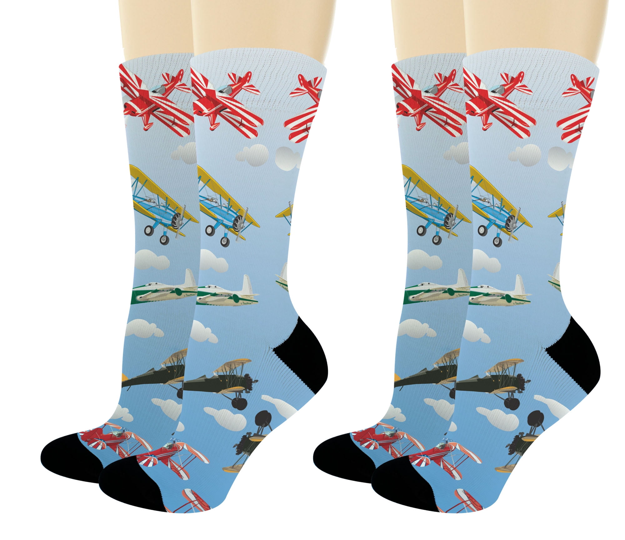 ThisWear Airplane Pilot Gift Set Pilot Socks for Men Model Plane Themed ...