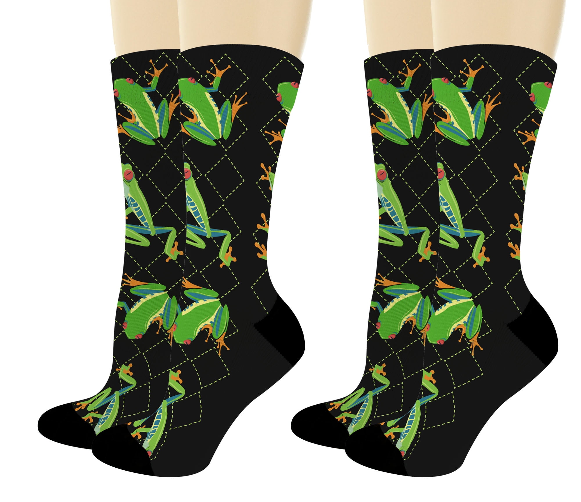 ThisWear Animal Print Socks Tree Frog Socks Cute Froggy Gift Set Frog ...