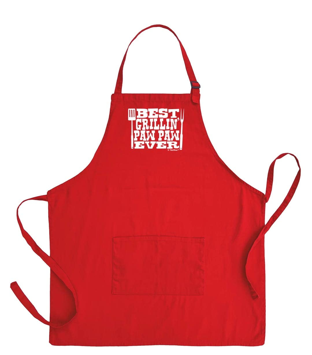ThisWear Best Grillin Paw Paw Ever Funny Apron for BBQ Barbecue ...