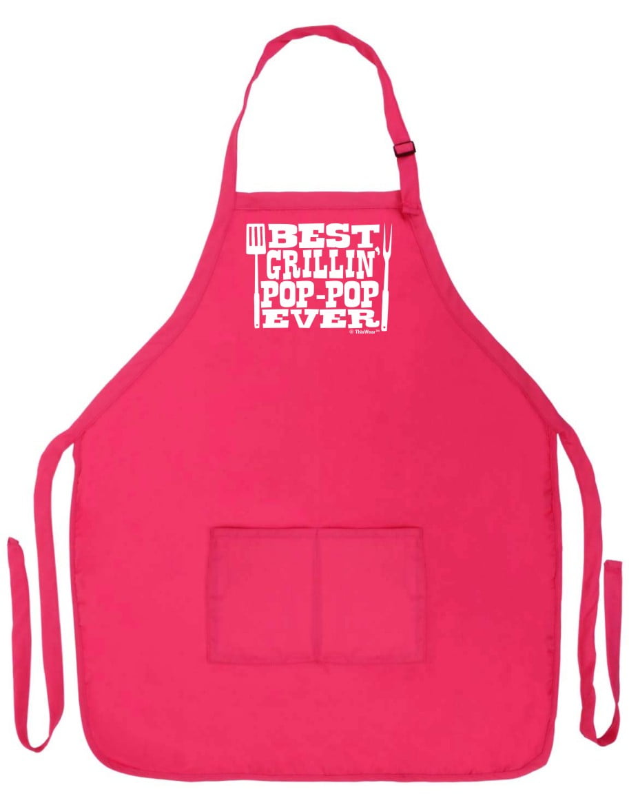ThisWear Best Grillin Pop-Pop Ever Funny Apron for BBQ Grilling Two ...
