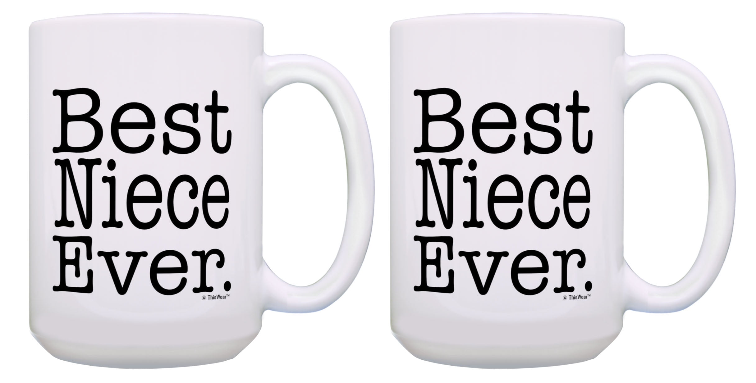 ThisWear Best Niece Gifts Best Niece Ever Mug Set Niece Cups 2 Pack ...