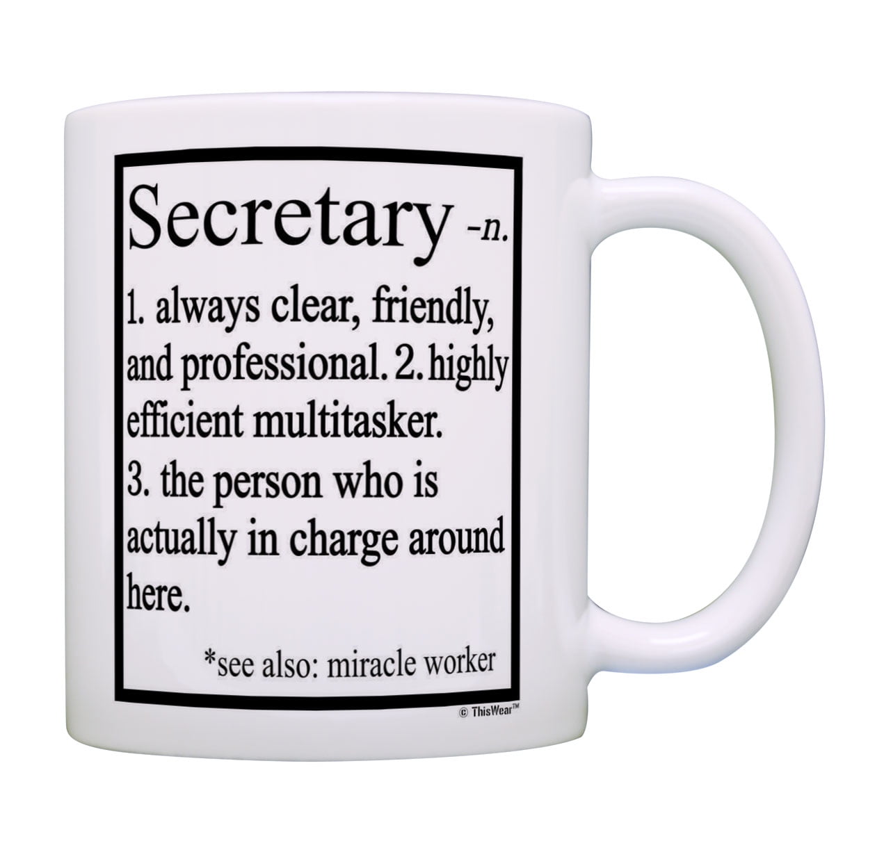 ThisWear Best Secretary Gifts Secretary Definition Cup Secretary Mug ...