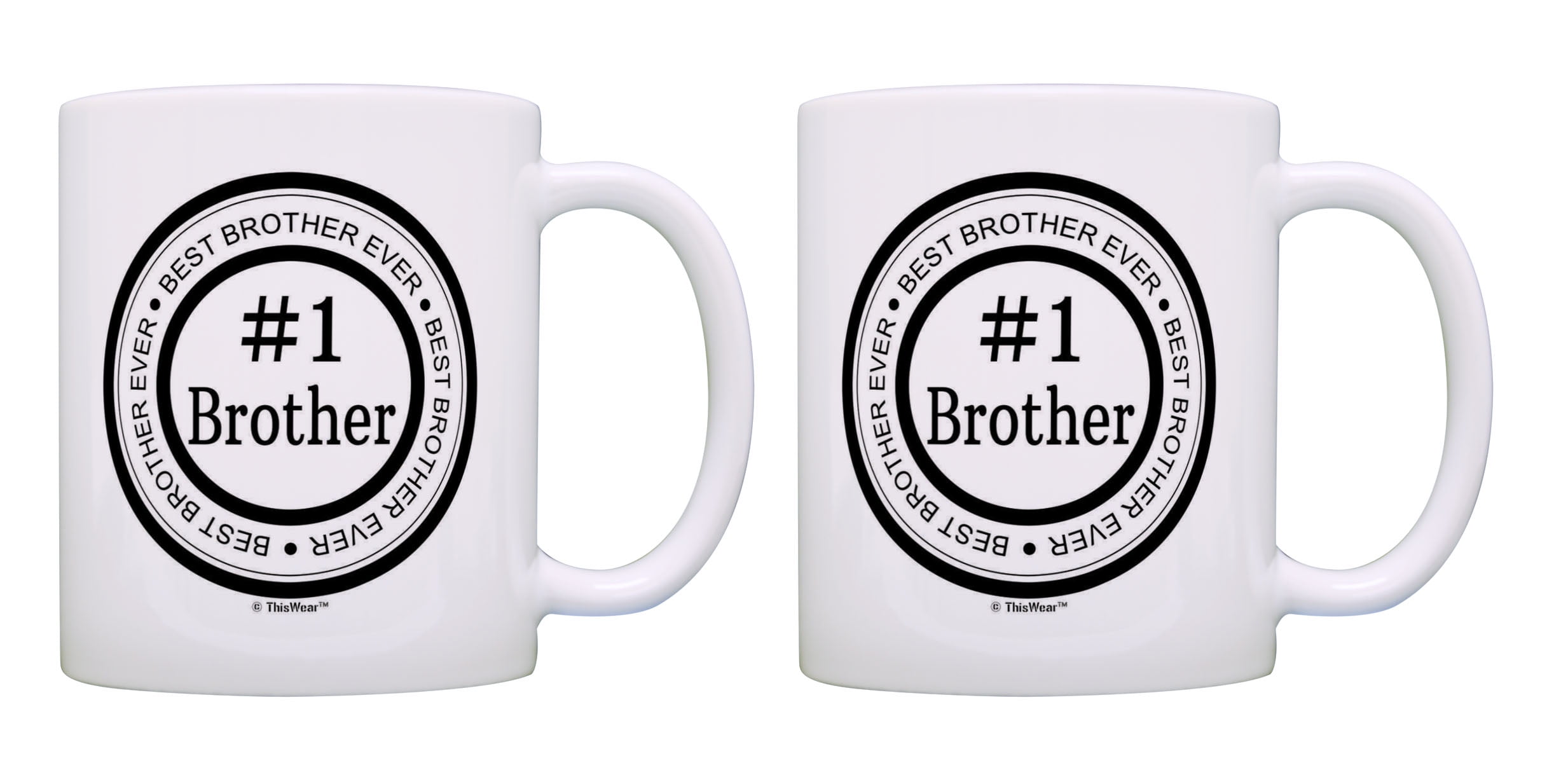 ThisWear Big or Little Brother Cup Best Ever #1 Brother Coffee Cup 11 ...