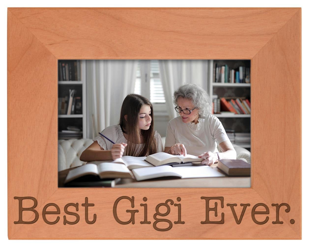 ThisWear Birthday Gift for Grandma Best Gigi Ever Natural Wood Engraved ...