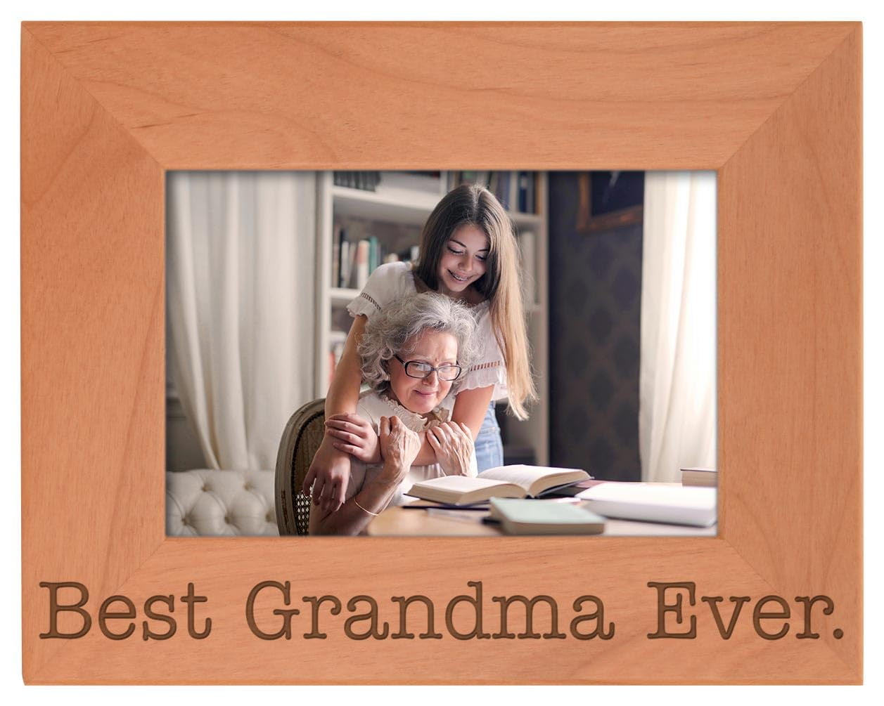 ThisWear Birthday Gift for Grandma Best Grandma Ever Natural Wood ...