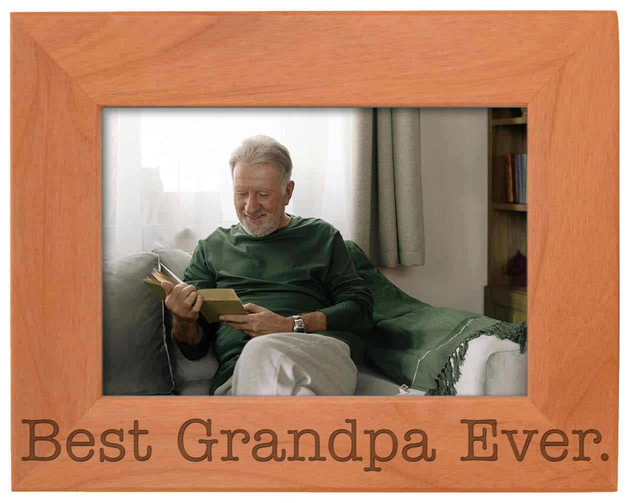 ThisWear Birthday Gift for Grandpa Best Grandpa Ever Natural Wood ...