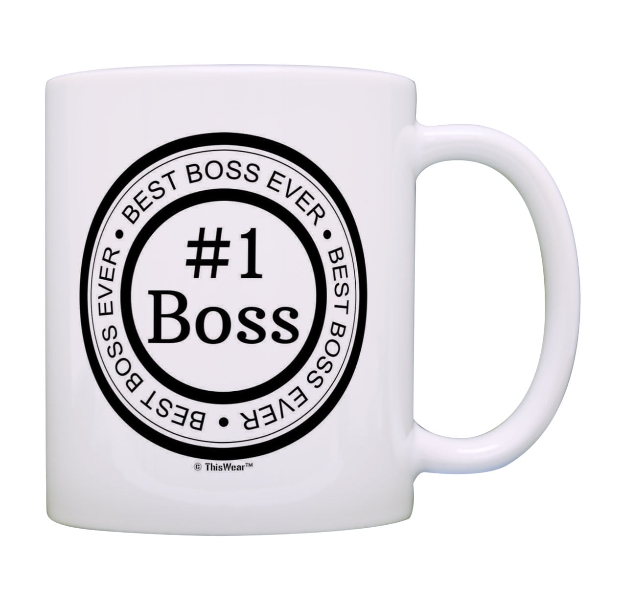 ThisWear Boss Coffee Mug Best Boss Ever #1 Boss Cup Manger Mug ...