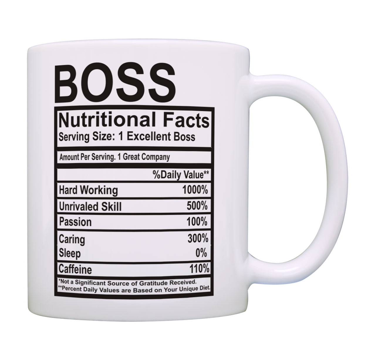 ThisWear Boss Coffee Mug Boss Nutritional Facts Mug Boss Cup Manger Mug ...