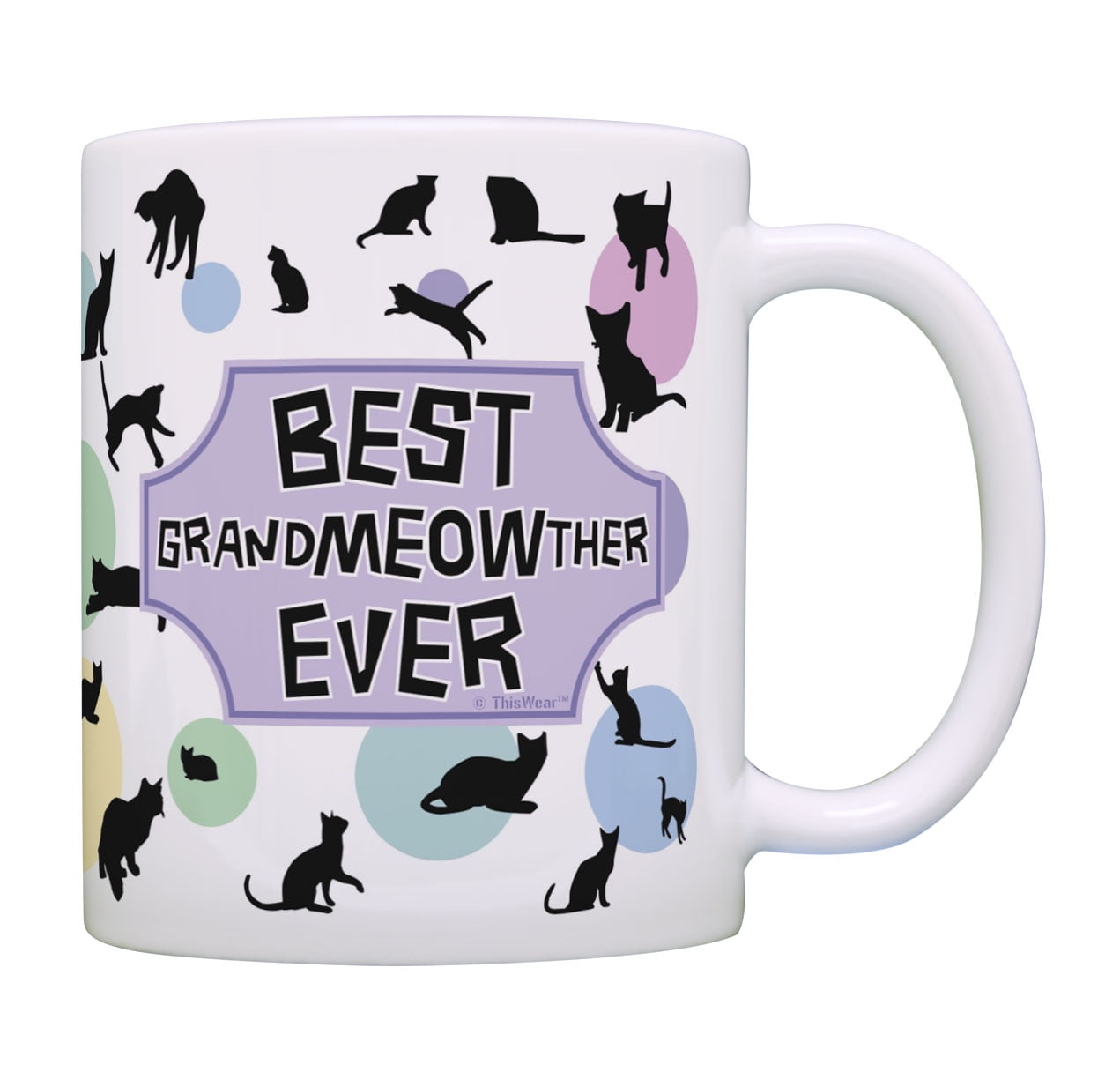 ThisWear Cat Themed Gifts Best Grandmeowther Cat Cup Cat Related Gifts ...