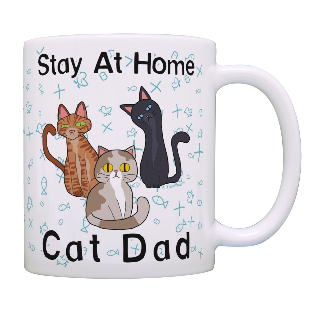 ThisWear Cat Themed Gifts Stay At Home Cat Dad Mug Cat Cup Cat Related ...