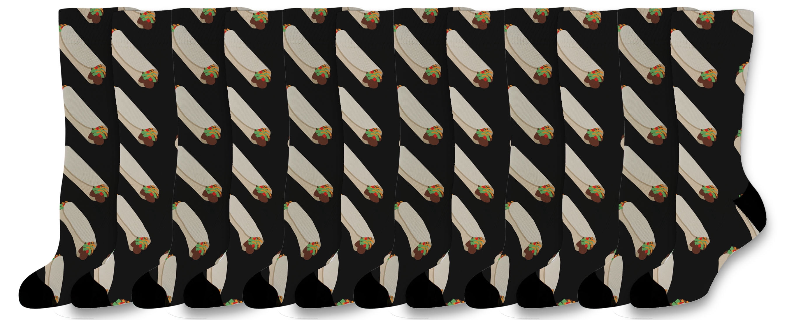 ThisWear Chef Gifts Burrito Novelty Socks Burrito Gift Set Taco Print ...