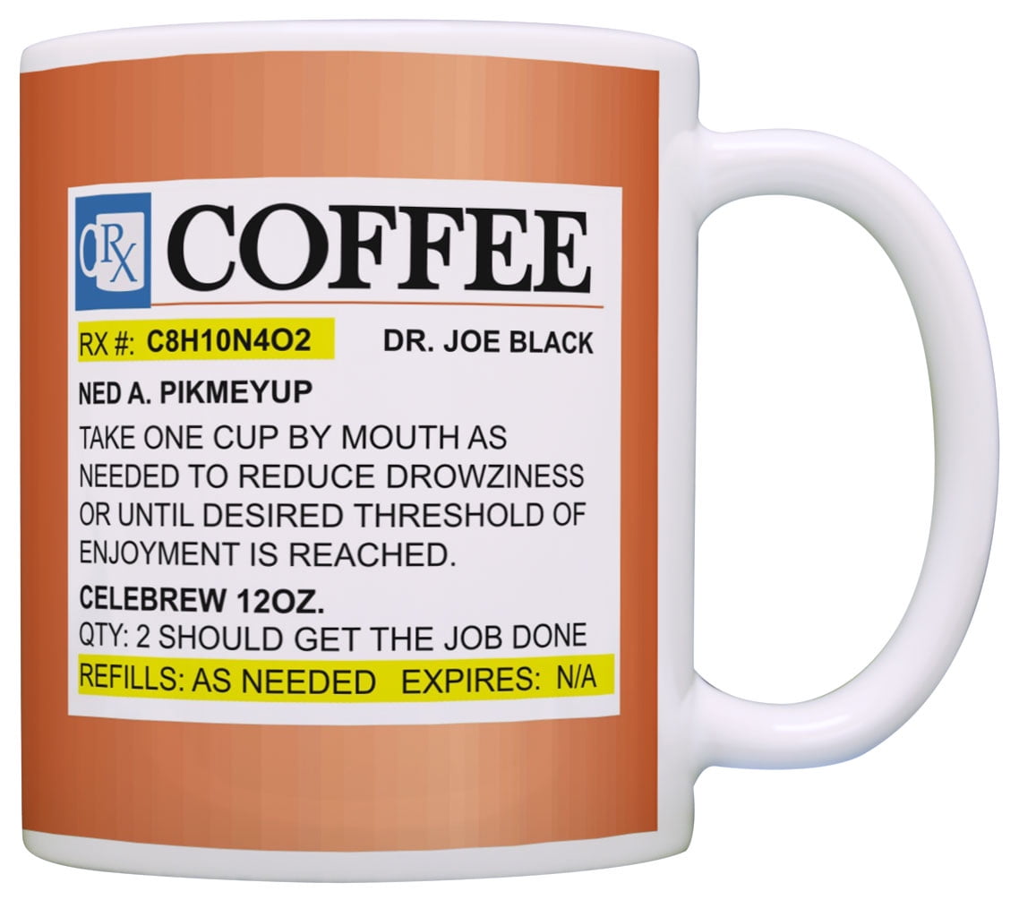 ThisWear Coffee Lovers Gifts Prescription Coffee RX Pill Bottle ...