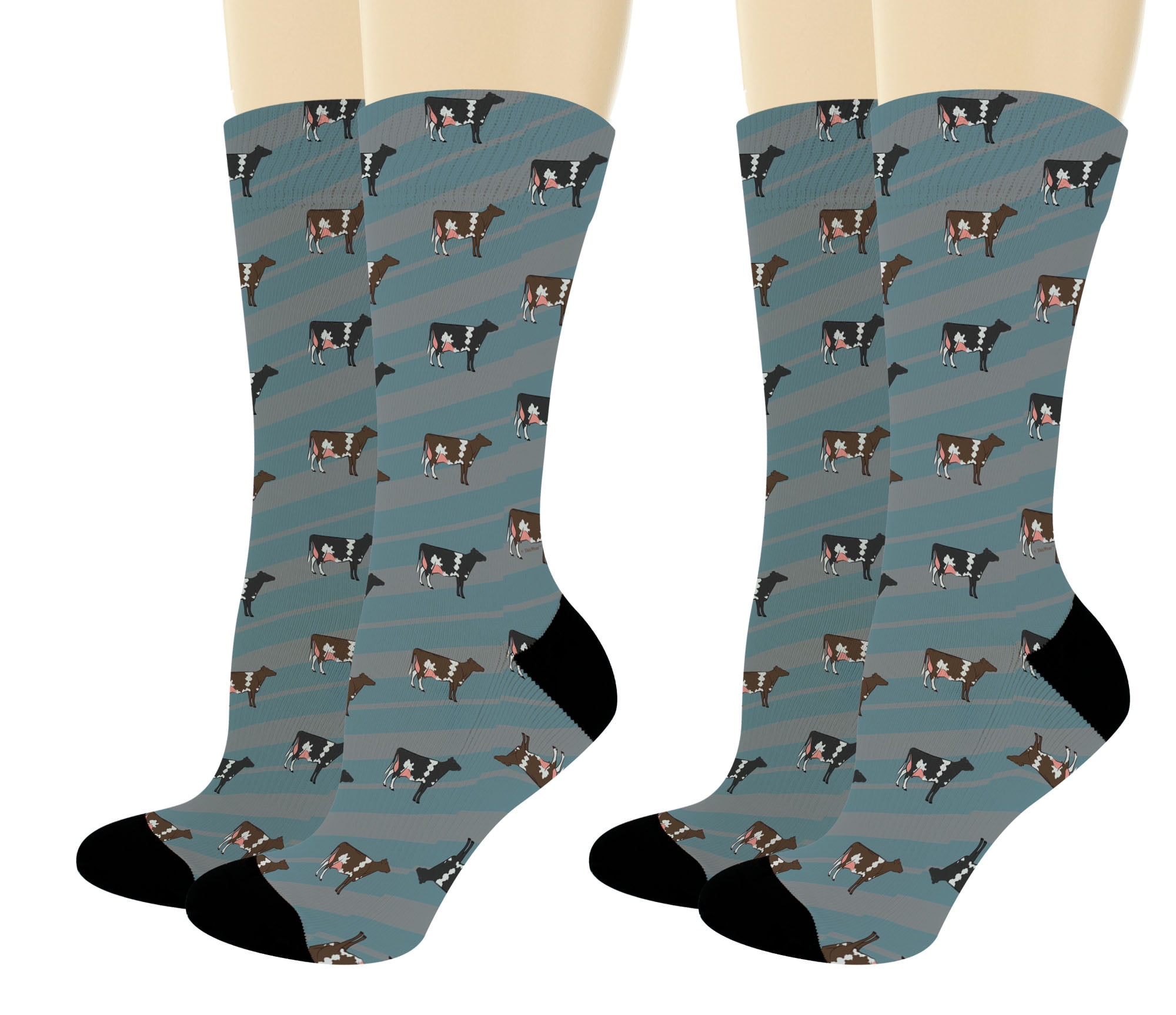 ThisWear Cow Themed Gifts Moo Cow Crew Socks Cow Novelty Gifts Cow ...