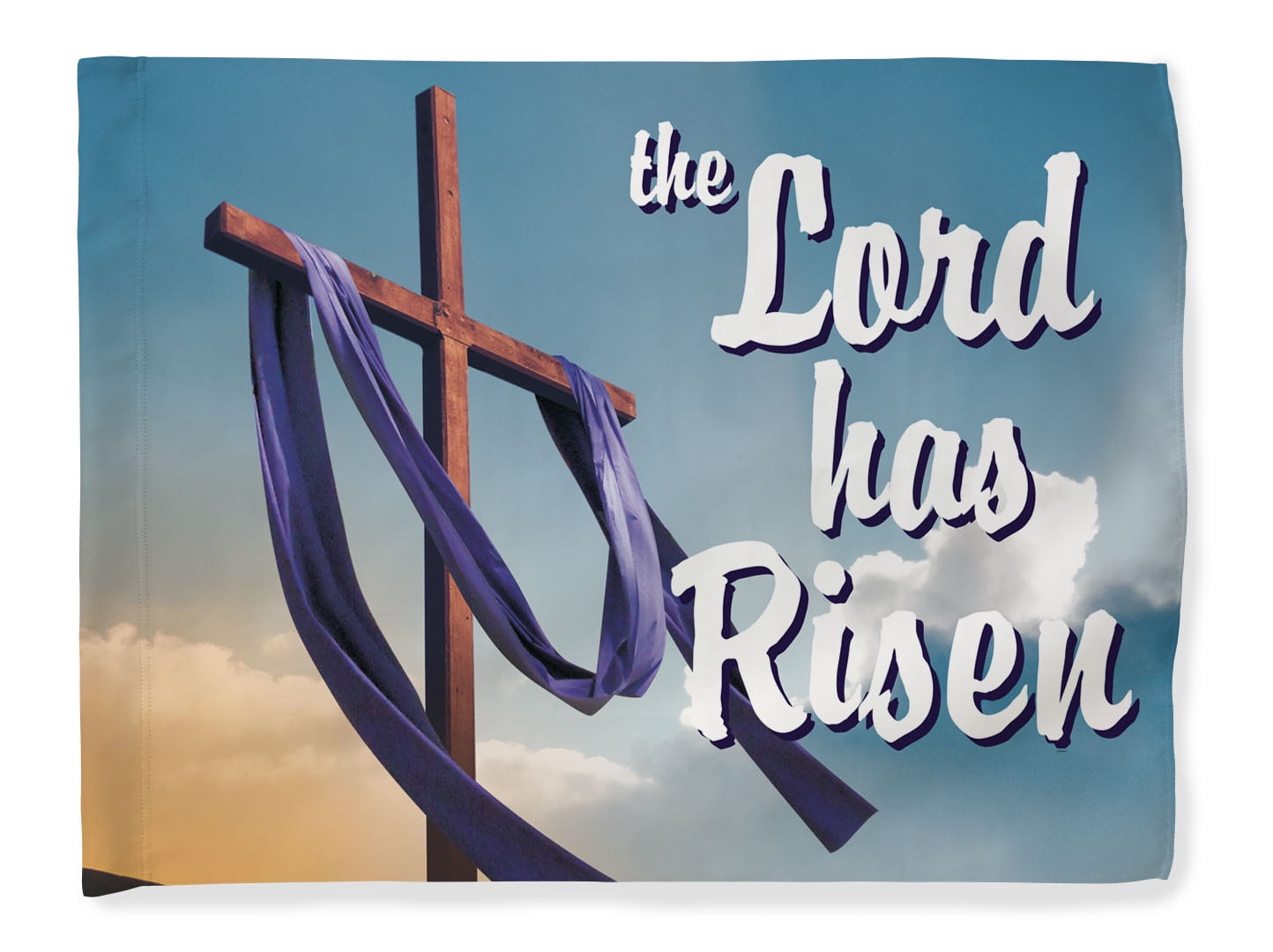 ThisWear Cross Flag The Lord Has Risen Flag Seasonal Decor Christian ...