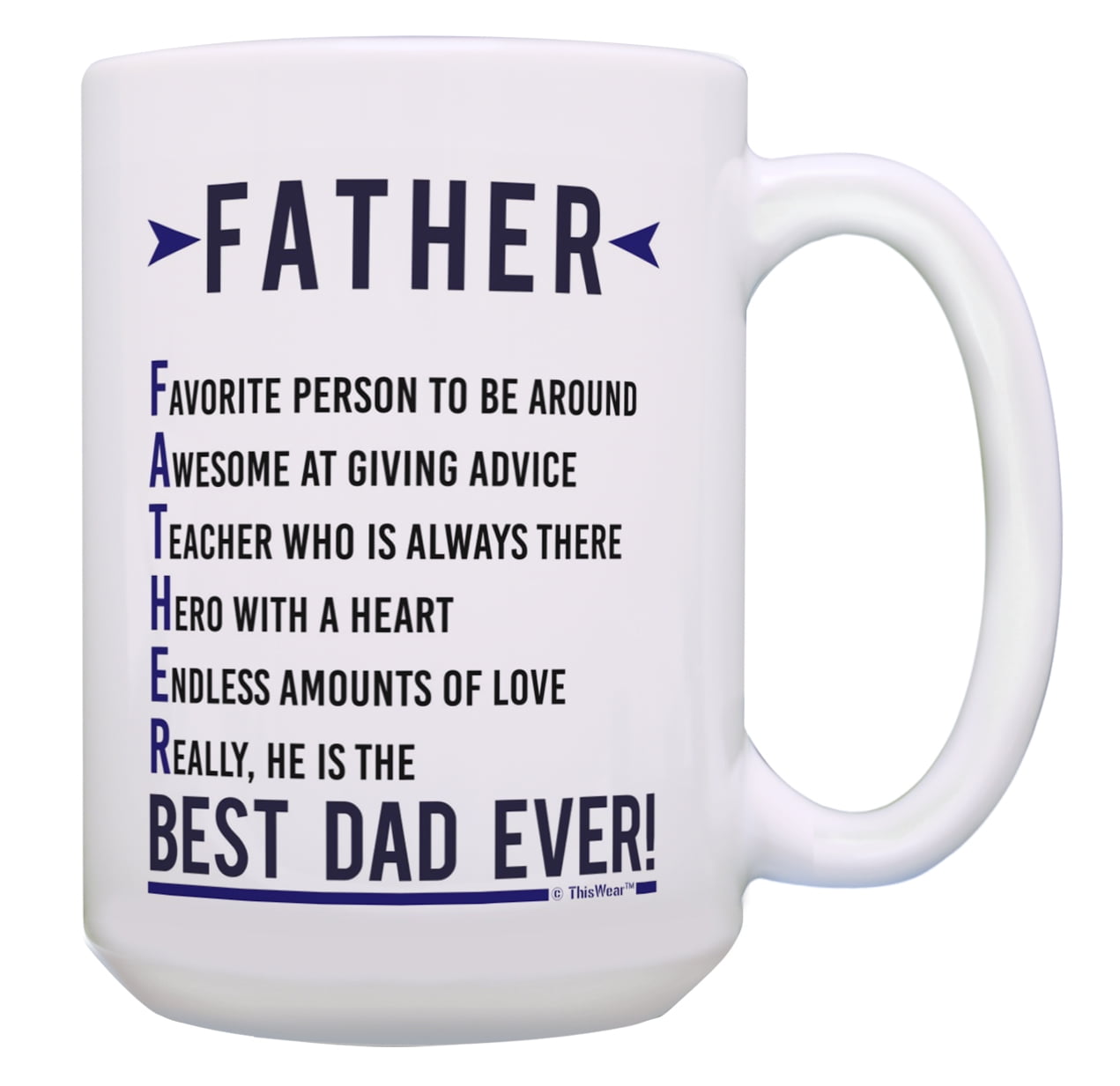 ThisWear Dad Mug Father Acrostic Best Dad Gift Fathers Day Gift Dads ...
