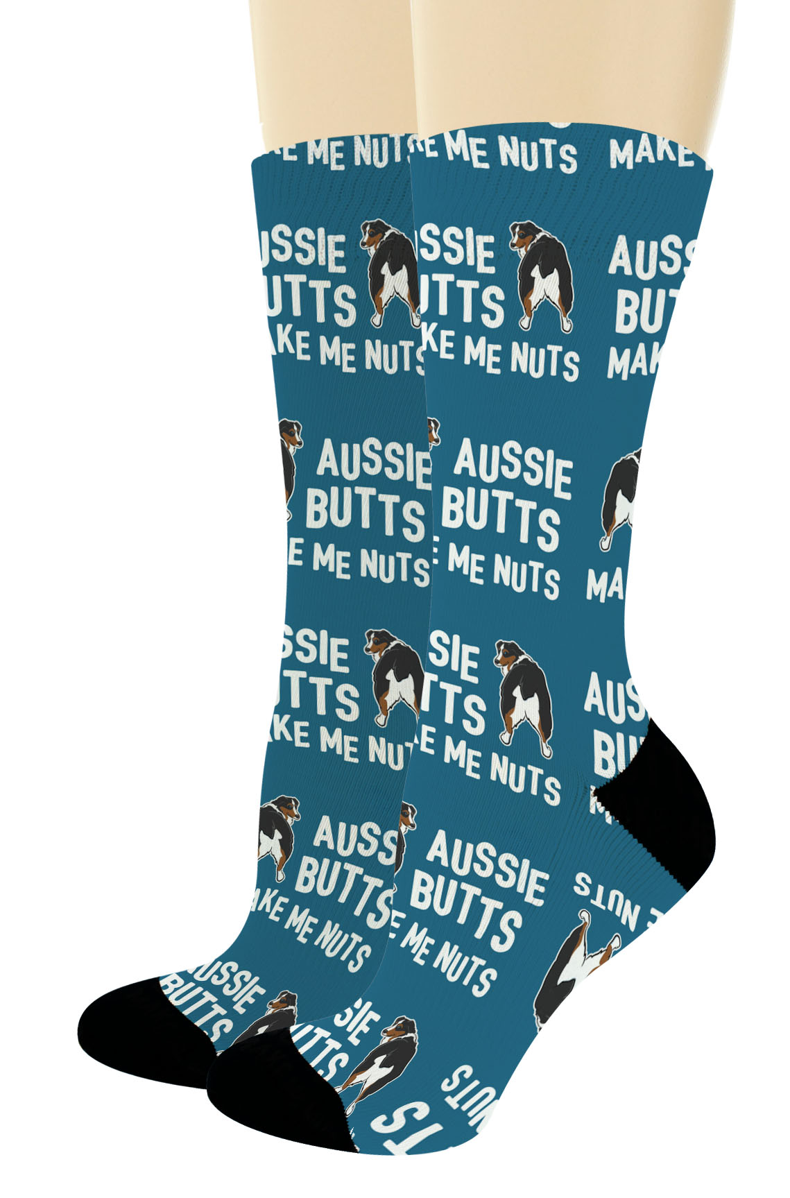 ThisWear Dog Themed Socks Aussie Butts Make Me Nuts Aussie Dog Gifts ...