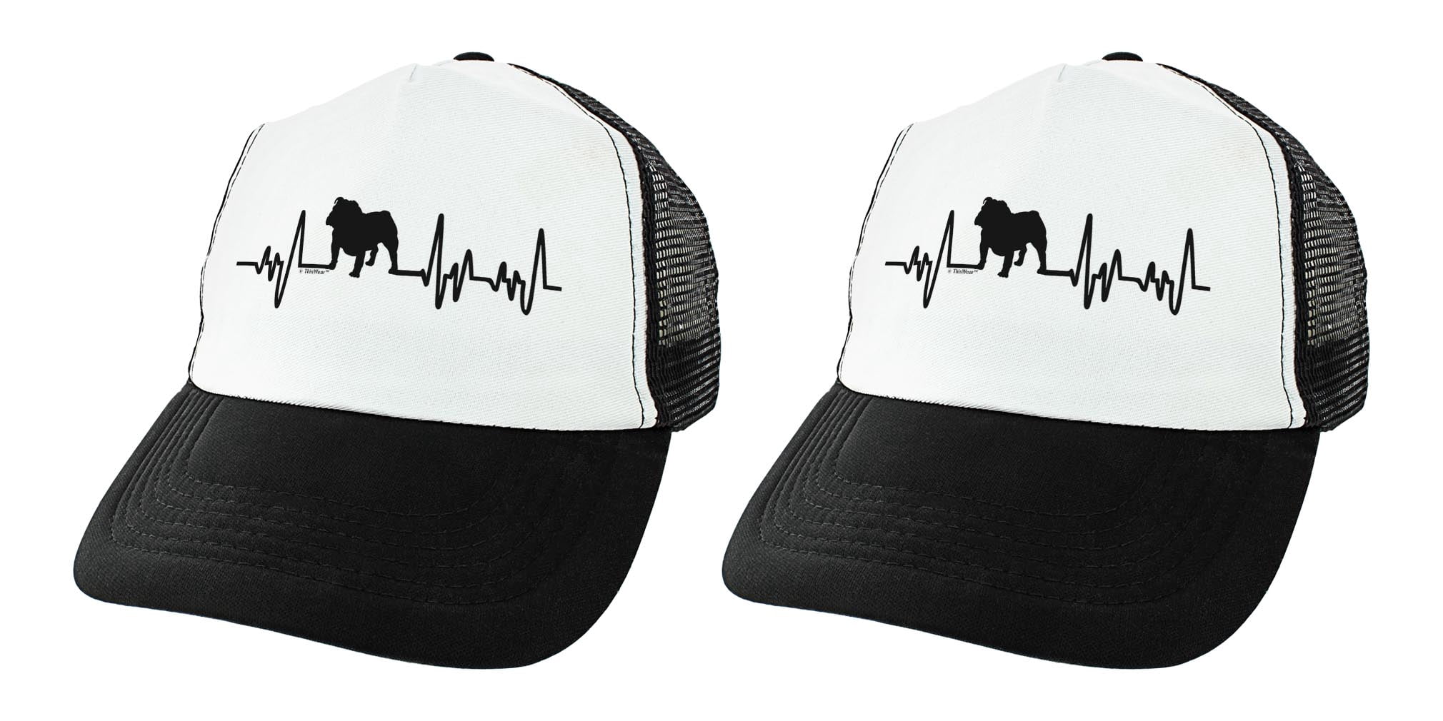 ThisWear English Bulldog Dog Themed Gifts English Bulldog Heartbeat EKG ...