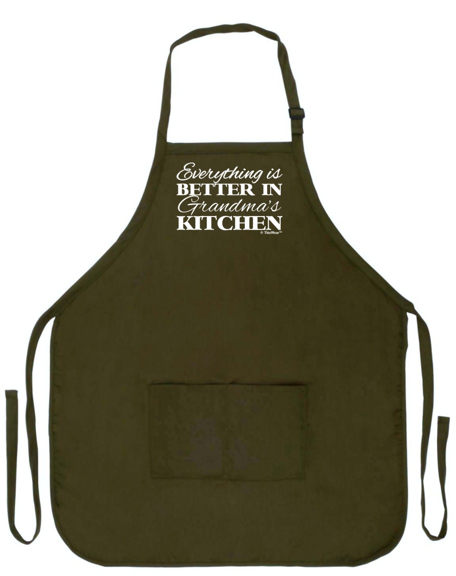 ThisWear Everything is Better in Grandma's Kitchen Apron for Kitchen ...