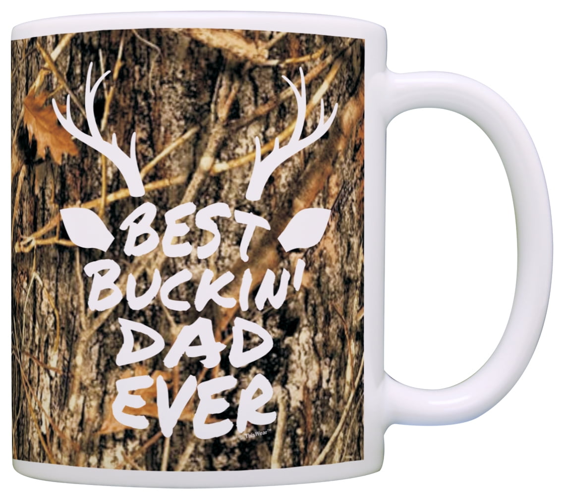 ThisWear Father's Day Gift Best Buckin Dad Ever Deer Head 11 ounce ...