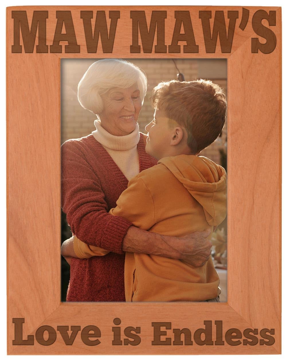 ThisWear Mother's Day Gift Maw Maw's Love is Endless Natural Wood ...