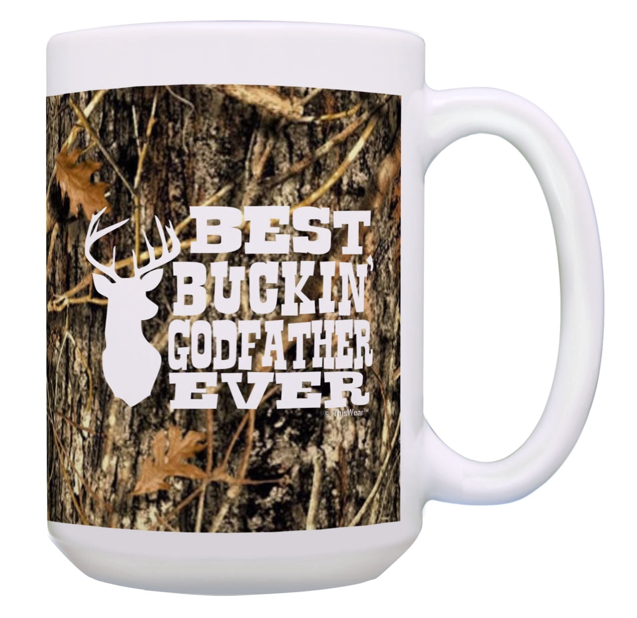 ThisWear Fathers Day Mug Best Buckin Godfather Ever Godfather Cup ...