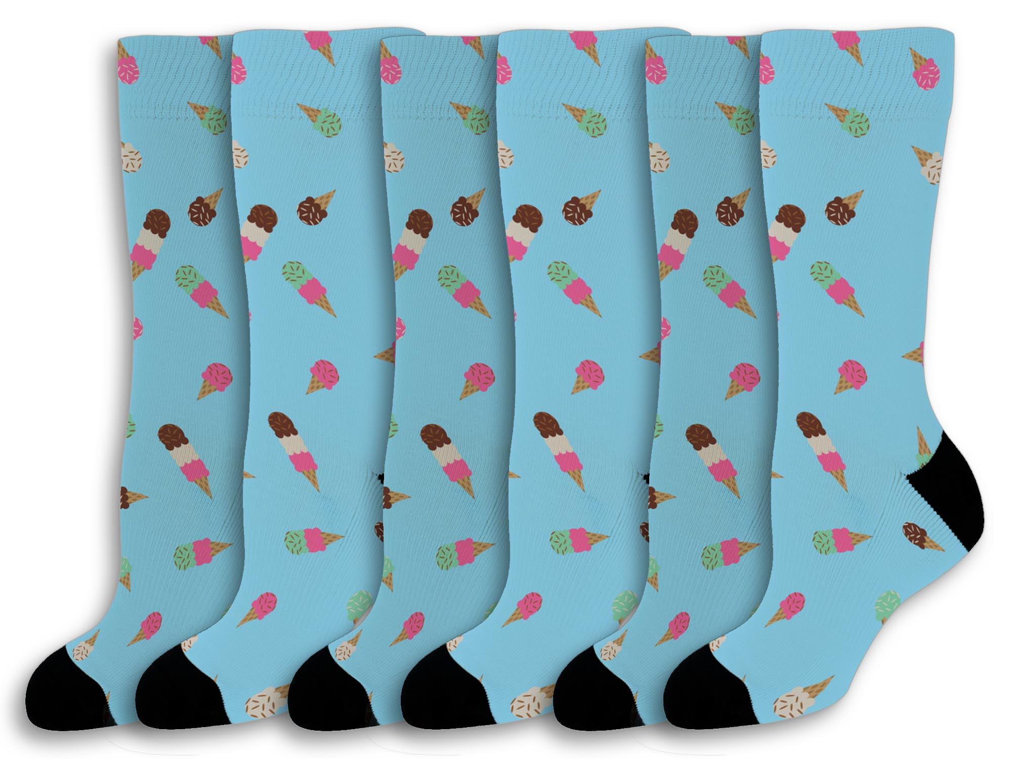 ThisWear Foodie Socks Colorful Ice Cream Cone Socks Food Themed Gifts ...