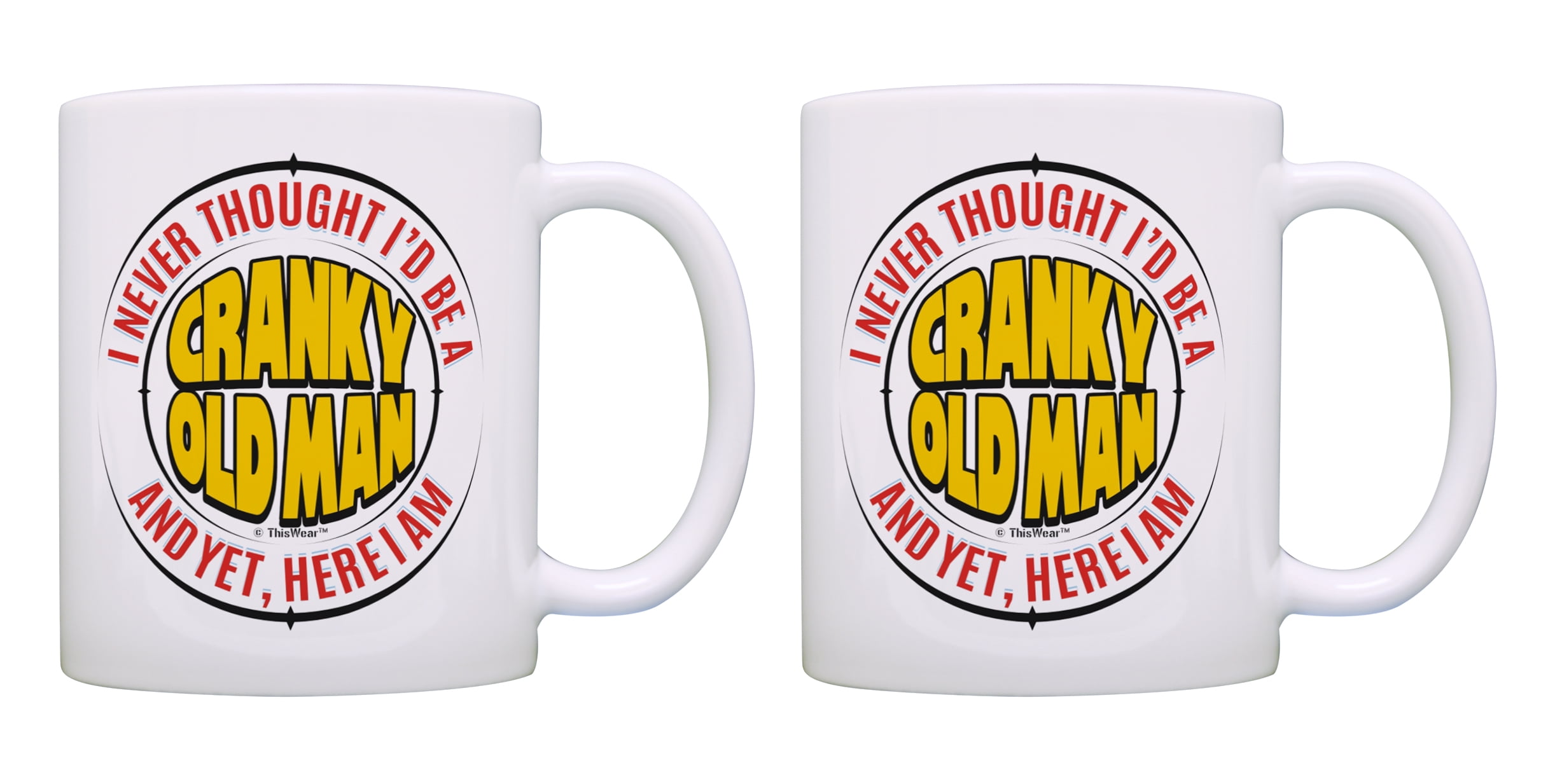 ThisWear Funny Birthday Gifts Cranky Old Man Mugs Funny Grandpa Gift ...
