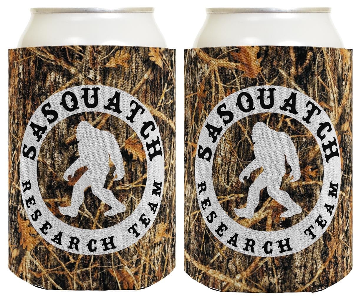 Funny Can Cooler Sasquatch Research Team 2 Pack Can Drink Coolers ...