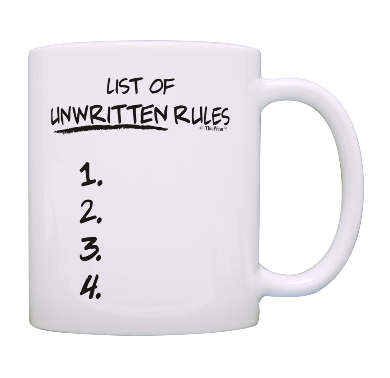 ThisWear Funny Coworker Gifts List Of Unwritten Rules Funny Coffee Cup ...