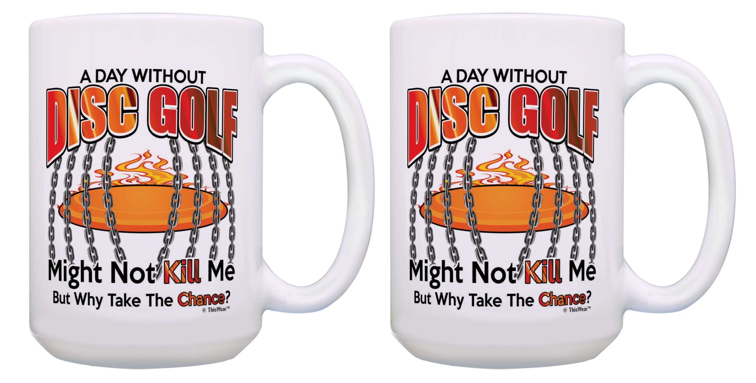 ThisWear Funny Disc Golf Cup Set A Day Without Disc Golf Why 2 Pack ...